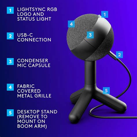 Logitech G Yeti Orb Condenser Rgb Gaming Microphone Progear Cambodia