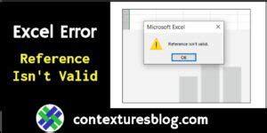 Excel Pivot Table Error Message Reference Not Valid Contextures Blog