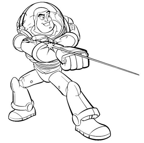 Buzz Lightyear Luchando Para Colorear Imprimir E Dibujar ColoringOnly