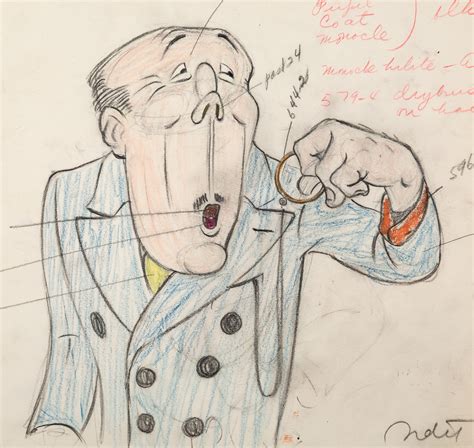 The Autograph Hound Roland Young Color Model Sheet Animation Art Lot