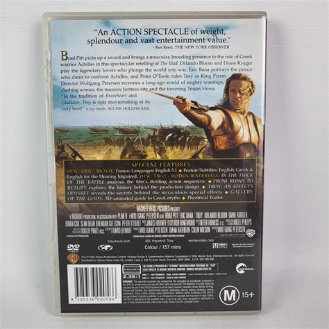 Troy (DVD, 2004) - Brad Pitt - Orlando Bloom - Eric Bana 9325336037119 ...