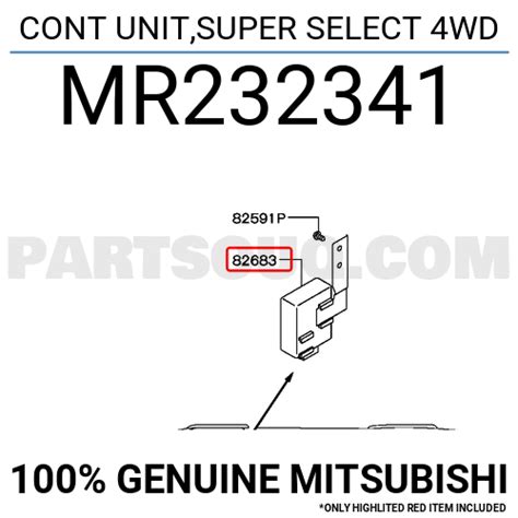 Cont Unitsuper Select 4wd Mr232341 Mitsubishi Parts Partsouq