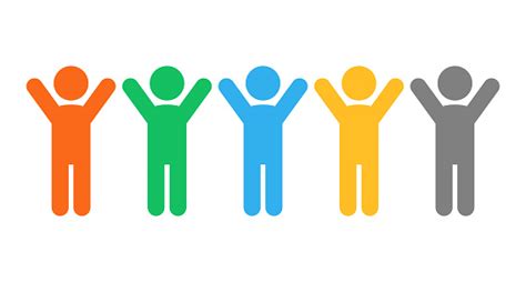 People With Hands Up Vector Illustration Stock Illustration Download