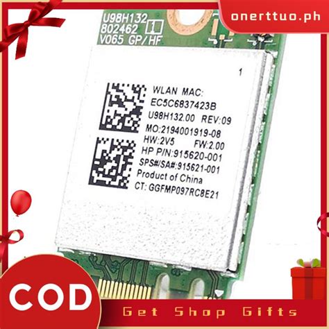 2x Rtl8821ce 802 11ac 1x1 Wi Fi Bt 4 2 Combo Adapter Card 915621 001 Wireless Netowrk Card For