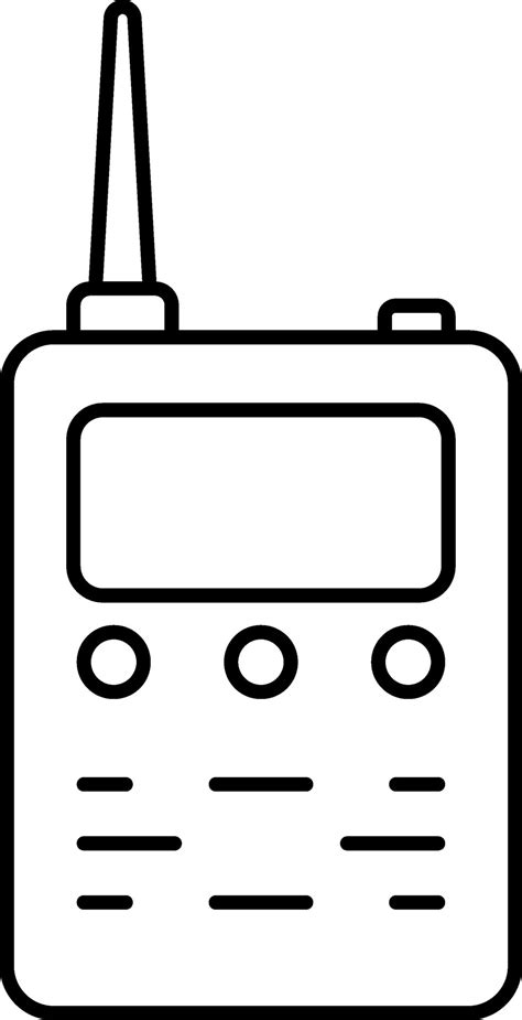 Walkie Talkie Icon In Black Outline 25086663 Vector Art At Vecteezy