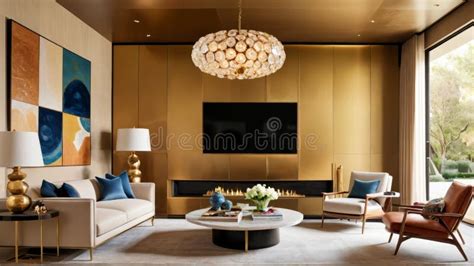 Design A Modern Living Room With A Statement Lighting Fixture Such As