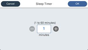 Changing The Sleep Timer Settings