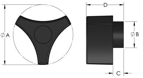 Item 3p2 Sml 3 Point Knobs 3 Prong Knobs On Innovative Components
