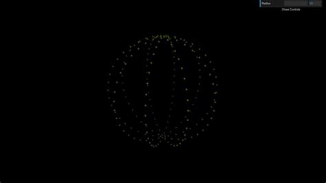 Three.js spinning sphere with spinning particles