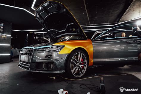 Audi S6 Gold And Black Wrap Wrapstyle