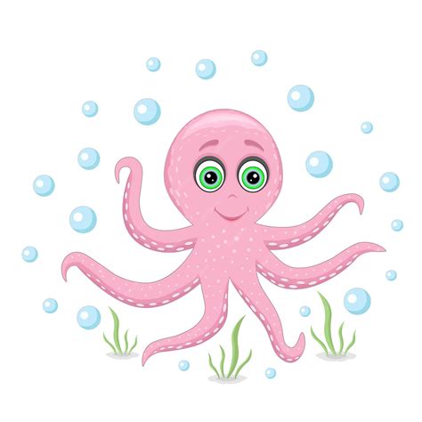 Premium Vector Vector Illustration Of A Cute Octopus