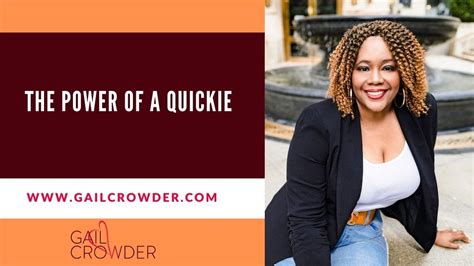 The Power Of A Quickie Marriage Expert Dr Gail Crowder Youtube