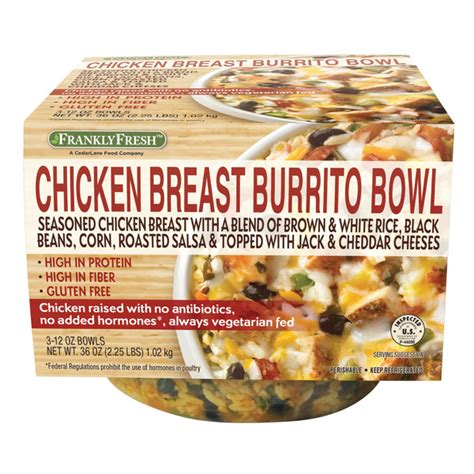 Frankly Fresh Chicken Breast Burrito Bowl 12 Oz 3 Count Same Day