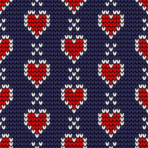 Premium Vector Seamless Love Knitting Pattern