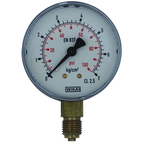 wika pressure gauge body ms dial size 100mm range 0 4 kg cm² buy pneumatics
