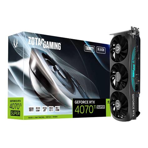 VGA (การ์ดแสดงผล) ZOTAC GAMING GEFORCE RTX 4070 TI SUPER TRINITY BLACK ...