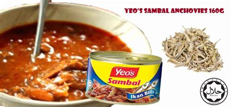 Yeos Sambal Anchovies Ikan Bilis 160g
