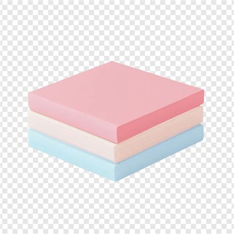 Pastel Colored Sticky Notes Stacked Neatly AI Generated PSD