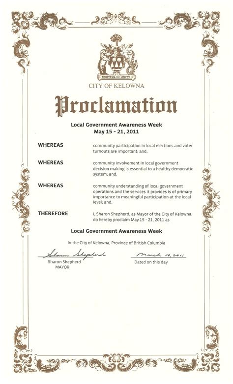 Proclamation Template Word