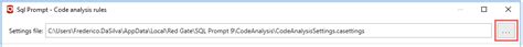 Sharing Code Analysis Rules Sql Prompt 11 Product Documentation