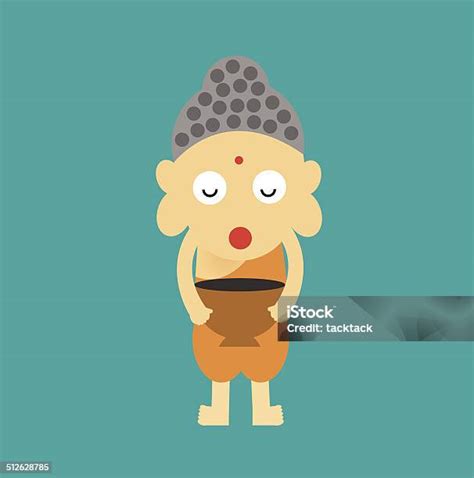 Kartun Biksu Buddha Ilustrasi Stok Unduh Gambar Sekarang Agama