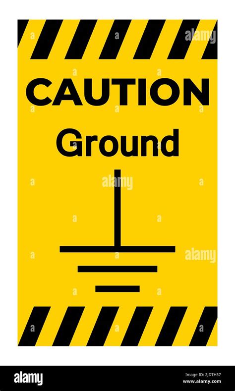 Protective Earth Ground Symbol Sign Vector Illustration Isolate On