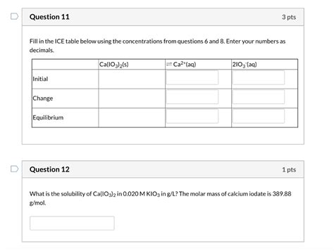 Solved A 10 00 Ml Sample Of Ca Io3 2 In Water Was Titrated