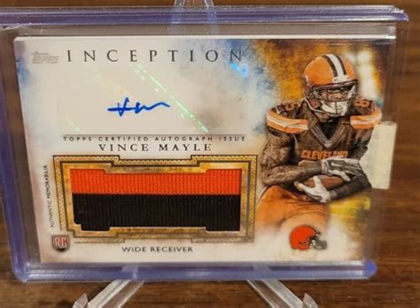 CARTE PATCH VINCE Mayle 2015 Topps Inception Auto Jumbo AJP VM