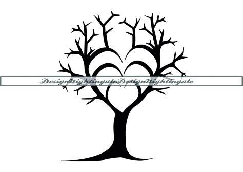 Heart Tree SVG Love Tree SVG Tree With Heart SVG Heart Tree Etsy