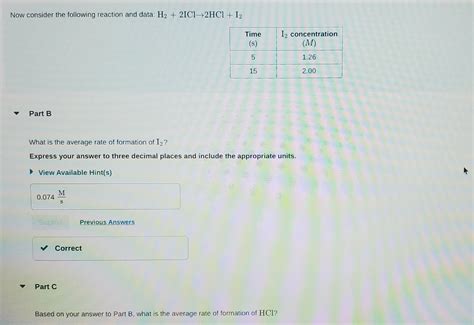 Solved Now Consider The Following Reaction And Data Chegg