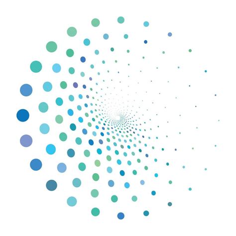 Dotted Circles Pattern Abstract Half Tone Graphic Set Circular