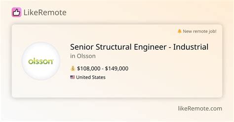 📩 Senior Structural Engineer Industrial At 🏢 Olsson Salary 💰