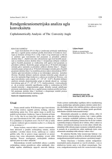 Pdf Cephalometrically Analysis Of The Convexity Angle