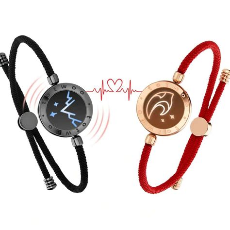 Totwoo Long Distance Touch Bracelets For Couples Vibration And Light Up