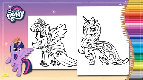 Princess Cadence And Twilight Sparkle Coloring Pages