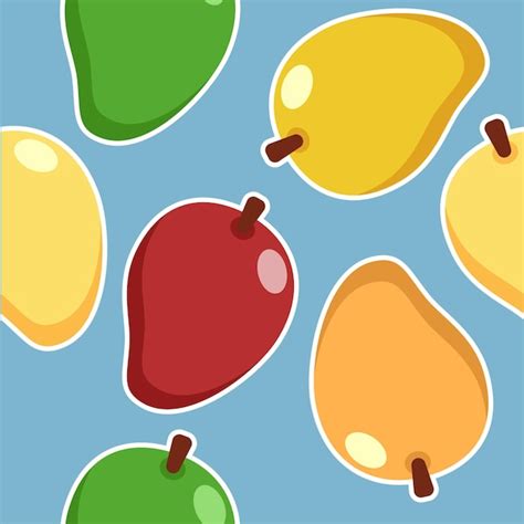 Premium Vector Seamless Mango Background