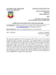 By Order Of The Commander Air Force … By Order Of The Commander Air