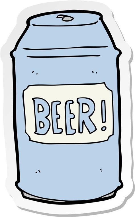 Pegatina De Una Lata De Cerveza De Dibujos Animados 10239175 Vector En