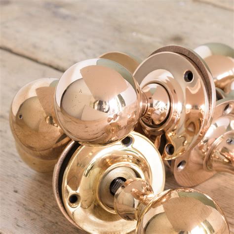 Late Victorian Rose Brass Door Knobs Lassco Englands Prime
