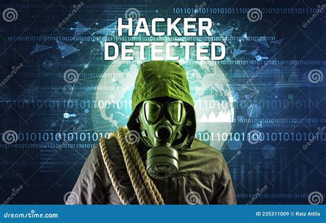 Faceless Hacker At Work Security Concept Stock Image Image Of Criminal Malware 235311009