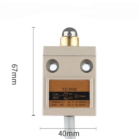 Sealed Limit Switch Nonc 250vac 30vdc Metal Roller Wheel Momentary