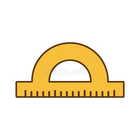 Protractor Ruler Icon Cartoon Isolated Vector Illustration Stock Vector Illustration Of Kawaii