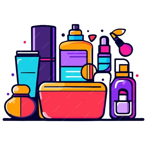 Set Of Cosmetics Vector Illustration Doodle Vector Illustration