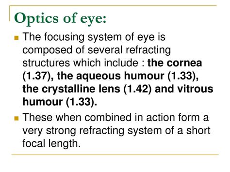 Ppt Optics Of Eye Powerpoint Presentation Free Download Id1997028