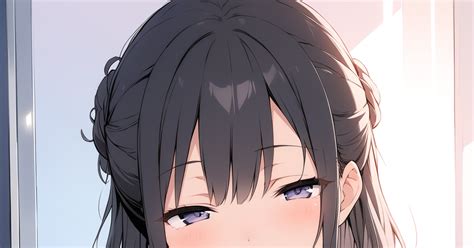 黒髪 「あんまりジロジロ見ないでくれます？」 えくれあのイラスト Pixiv