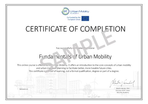 Fundamentals Of Urban Mobility Course Urban Mobility Courses
