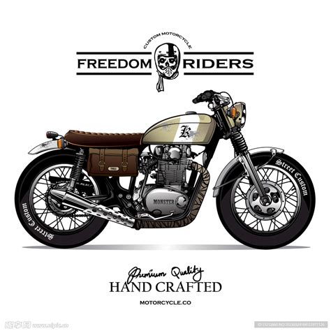 复古机车插画设计图广告设计广告设计设计图库昵图网