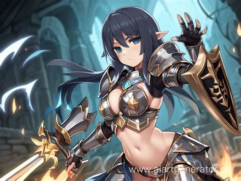 Seductive Mage Warrior Battling In Palworld Soul Knight Universe Ai