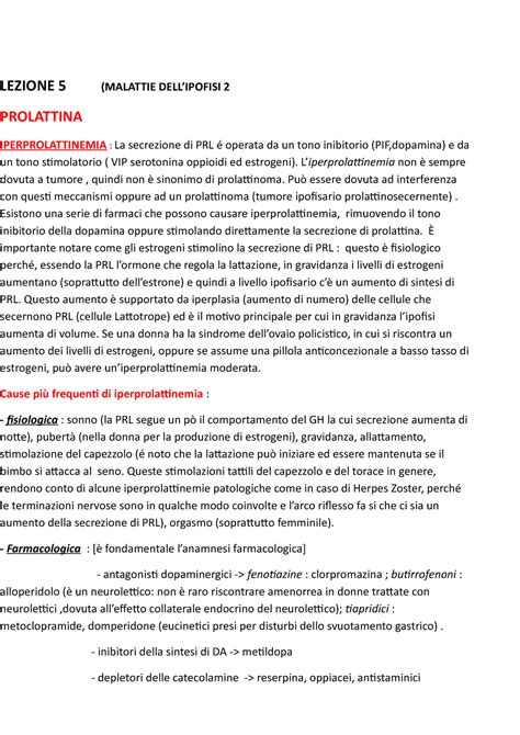 Lezione 5 Malattie Dell Ipofisi 2 Lezione 5 Malattie Dellipofisi 2