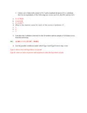 Module 5 Docx 1 Given A Set Of Data With A Mean Of 25 7 And A